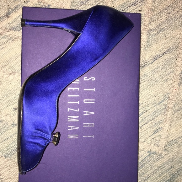 Stuart Weitzman | Shoes | Stuart Weitzman Blue Peep Toe Pumps | Poshmark